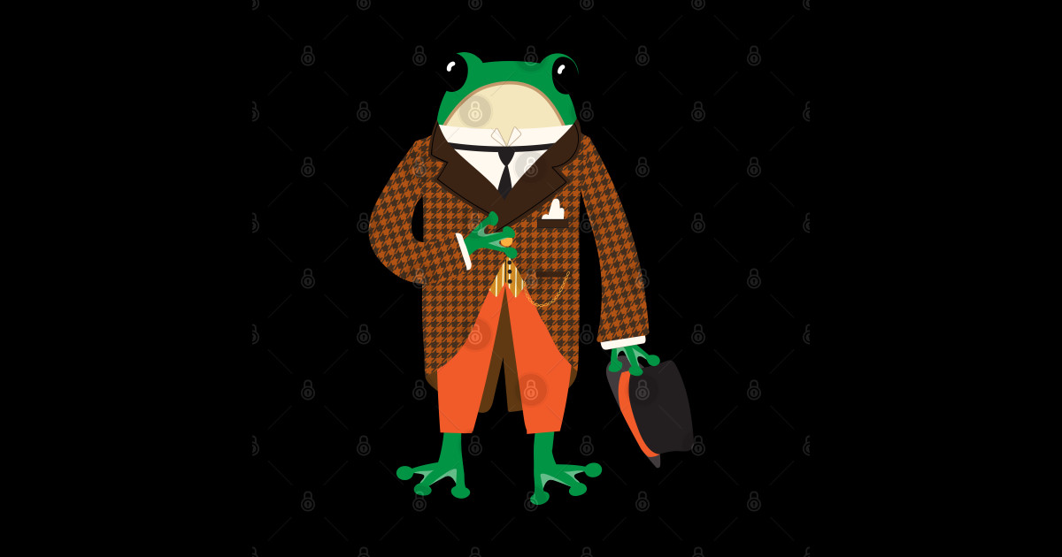 Dapper frog in a houndstooth suit - Cute Frog - Sticker | TeePublic