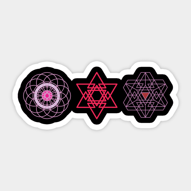 Sacred Geometry - Sacred Geometry Symbols - Sticker | TeePublic