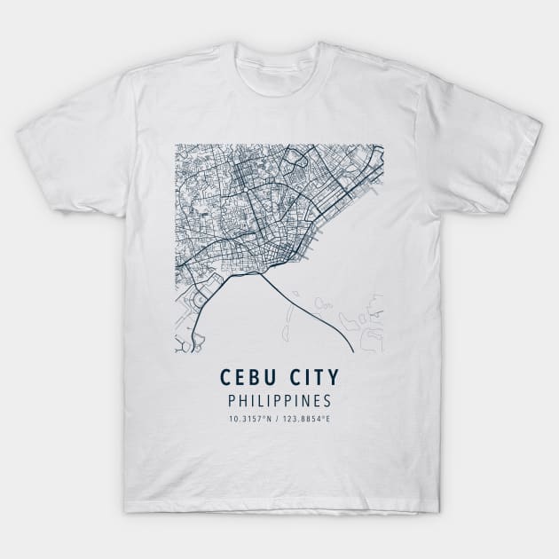 cebu city simple map - Maps - T-Shirt | TeePublic