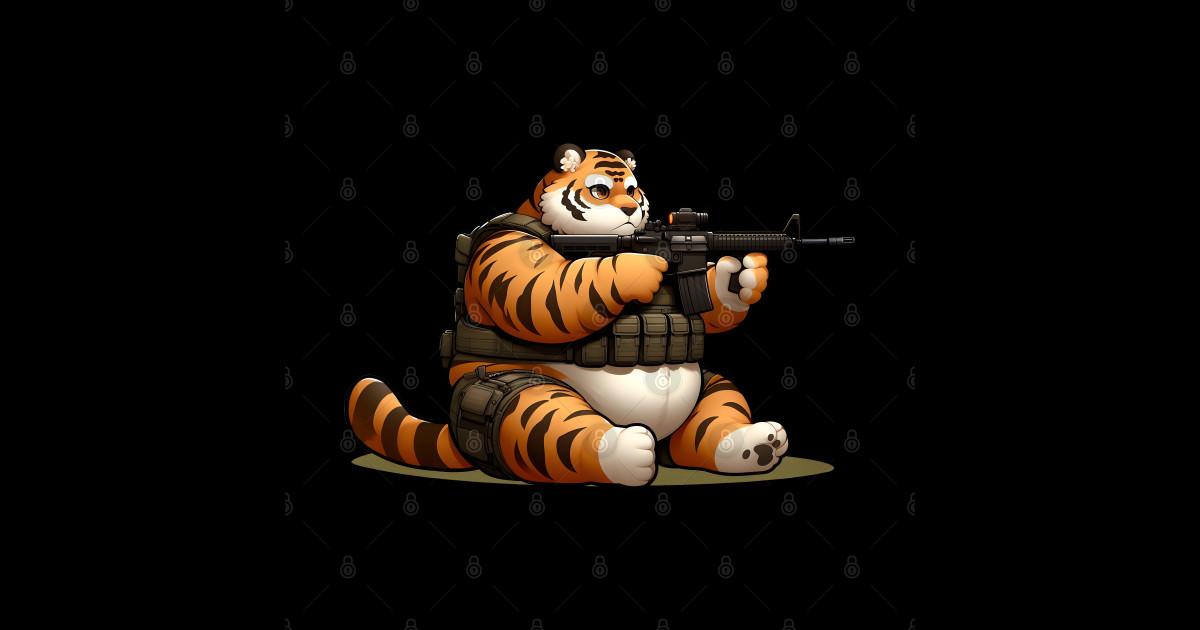 Tactical Tiger - Tiger - Sticker | TeePublic