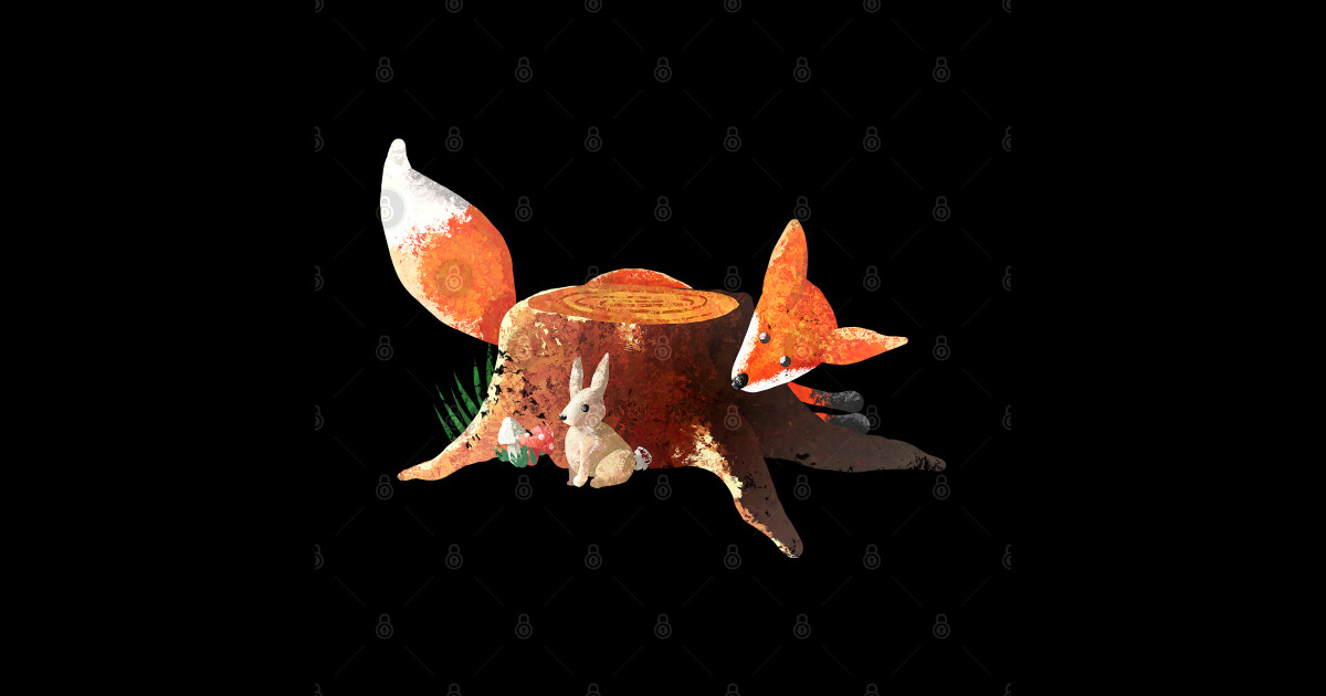 Toby the Fox and the Rabbit - Fox - Posters and Art Prints | TeePublic