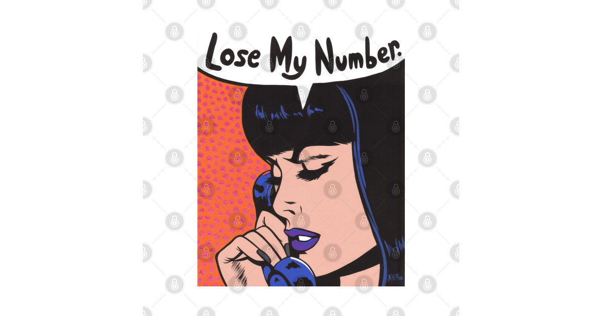 Lose My Number Comic Girl - Sadgirl - T-Shirt | TeePublic