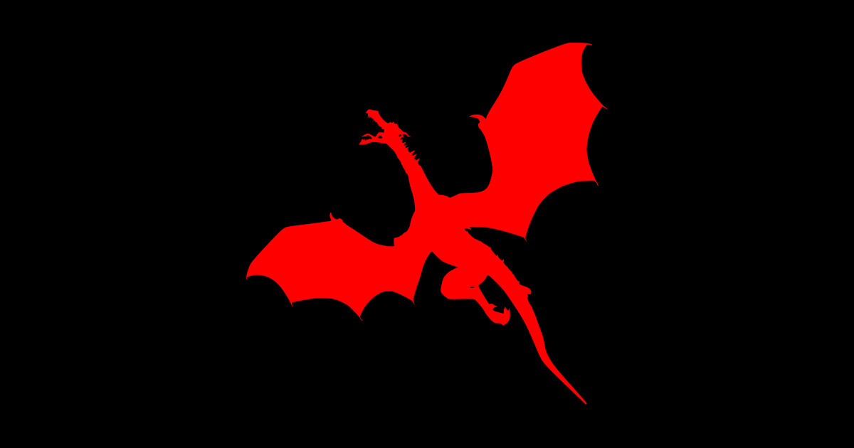 Flying Angry Red Dragon Design, Upset Red Dragons Ready To Attack ...