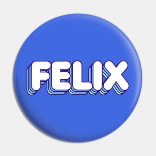 Blue Layers Felix Name Label Pins and Buttons for Sale | TeePublic