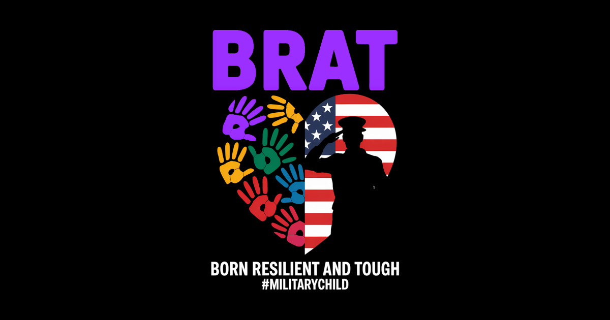 Military Child Brat Born Resilient And Tough - Military Child - Sticker ...