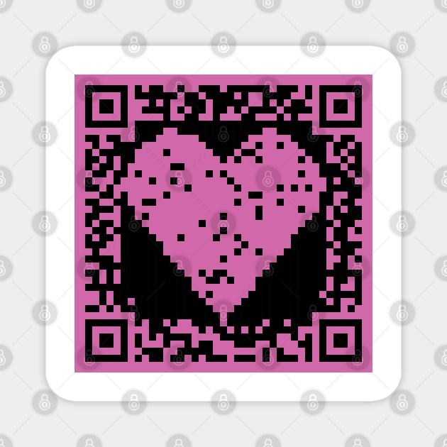 QR Code heart - Qr Code Love - Magnet | TeePublic