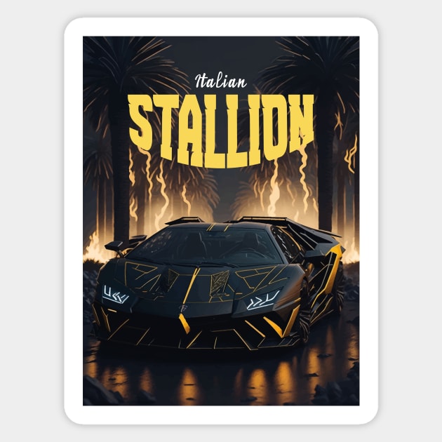 Italian Stallion - Sports Car Racing - Sticker | TeePublic