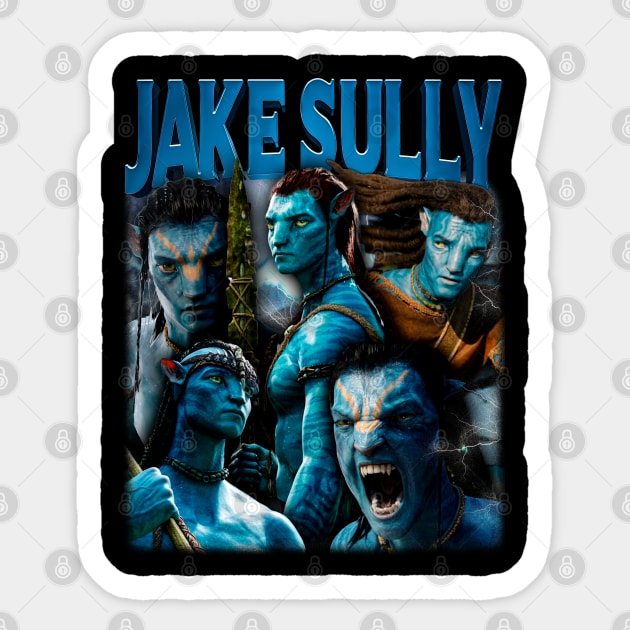 Jake Sully vintage style - Sam Worthington - Sticker | TeePublic