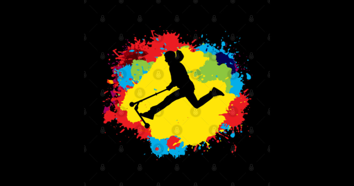 Stunt Scooter Freestyle Scootering Riding Colorful - Stunt Scooter ...