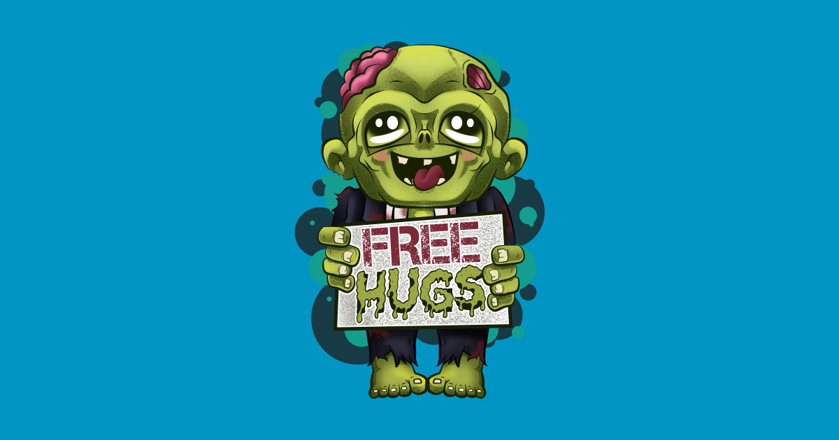 zombie cute free hugs funny - Free Hugs Zombie - T-Shirt | TeePublic