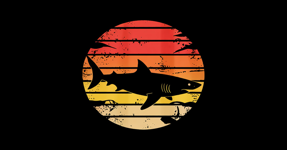 Shark Sunset Lover - Shark Sunset Lover - Sticker | TeePublic