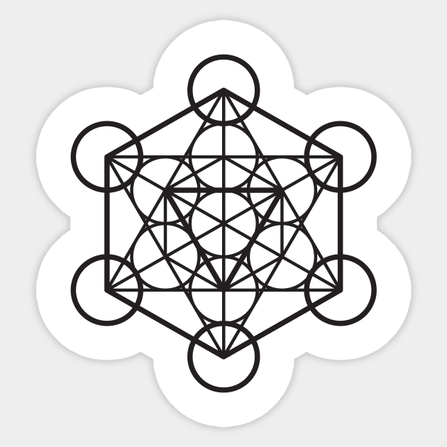 Metatron Cube Black - Metatron - Sticker | TeePublic