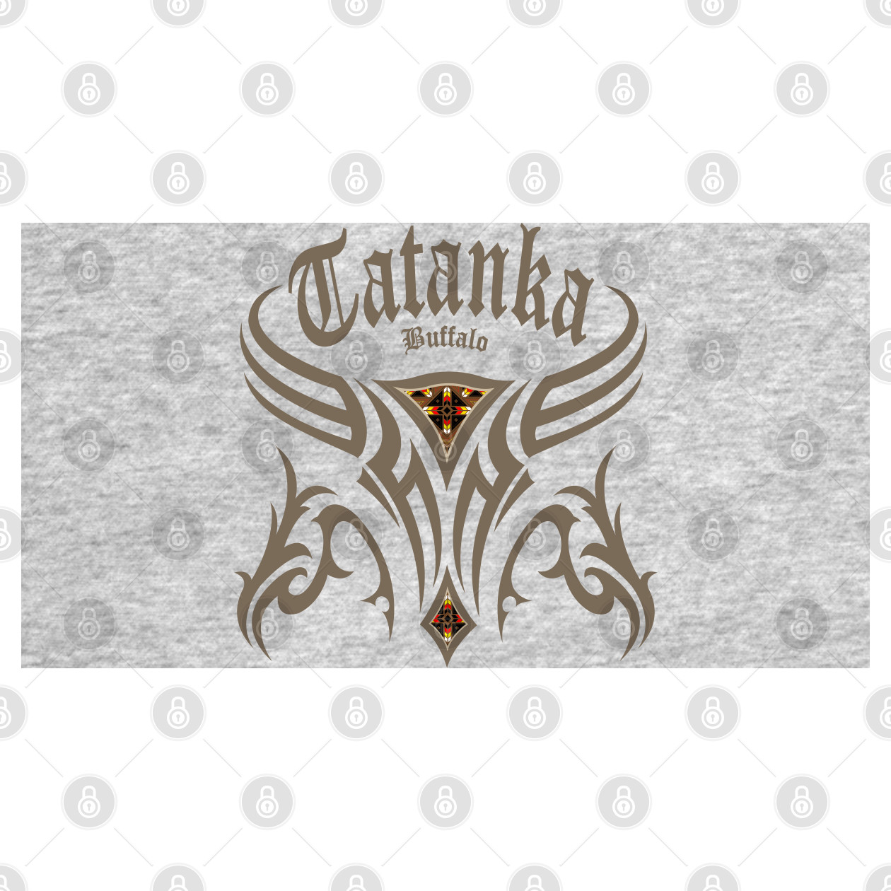 TaTanka Gray - Native American Design - T-Shirt | TeePublic