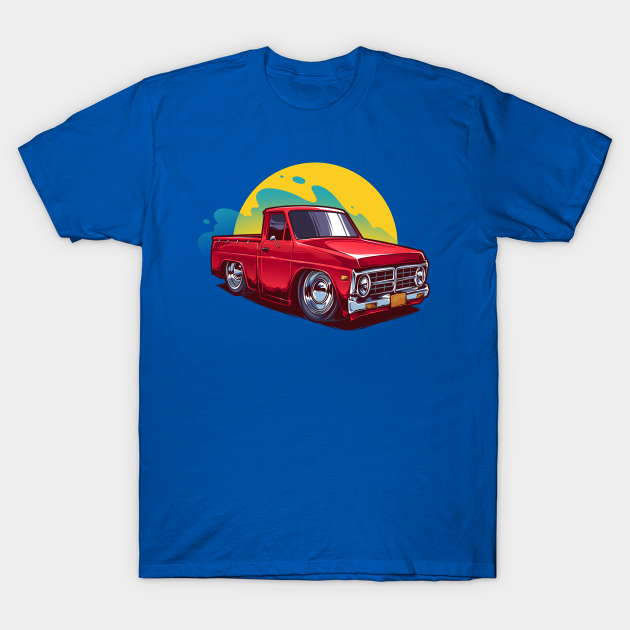 Oldschool Red Truck - Vintage Classic Truck Pick Up Car - T-Shirt ...