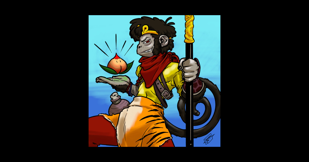 The Monkey King - Monkey King Sun Wukong - Sticker | TeePublic