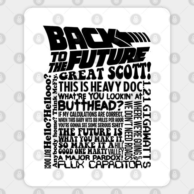 BACK TO THE FUTURE - quotes - Retro 80s Science Fiction Time Travel ...