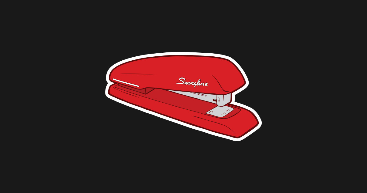 The Red Stapler - Office Space - Sticker | TeePublic