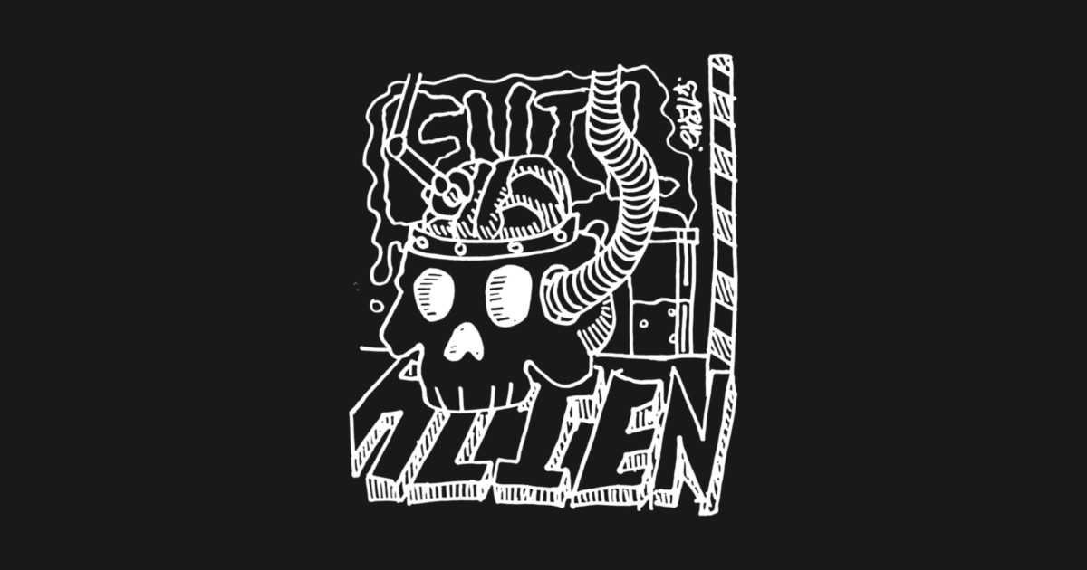 Evil Alien Skull Inverted - Evil Alien - T-Shirt | TeePublic