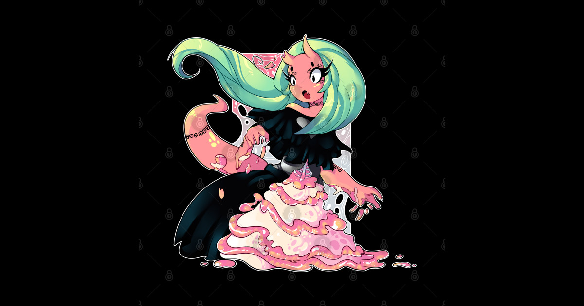 Oni cake - Oni Girls - Sticker | TeePublic
