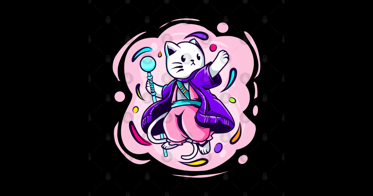 Wizard Kitty - Magical Cat - Sticker | TeePublic