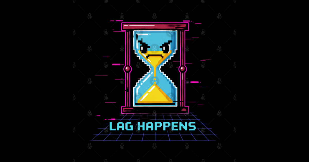 Retro Gamer "Lag Happens" Pixel Art - Gamer - Posters and Art Prints ...