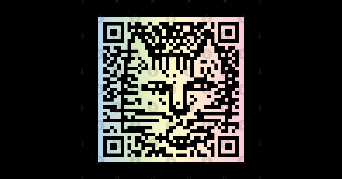 QR Code kitty in black on pastel colors, scan me - Qr Code Kitty ...