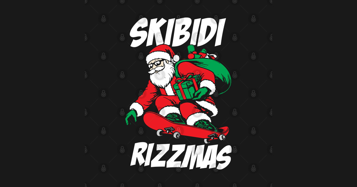 Skibidi Rizzmas Funny Santa Claus - Skibidi Rizzmas - T-Shirt | TeePublic