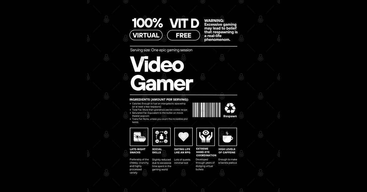 Video gamer label - Video Gamer - Sticker | TeePublic