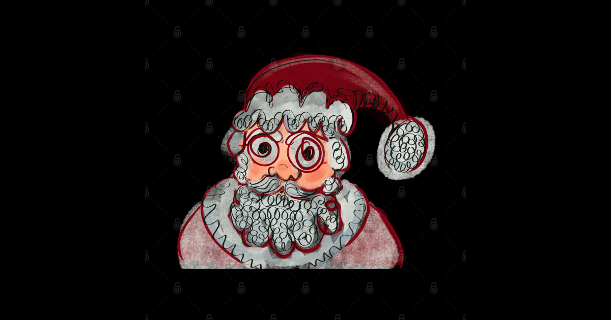 Frazzled Father Christmas - Father Christmas - Sticker | TeePublic