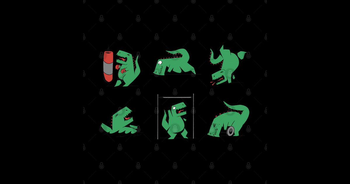 T-Rex Hates Gym Working Out Bodybuilding - Dinosaur Puns - Posters and ...