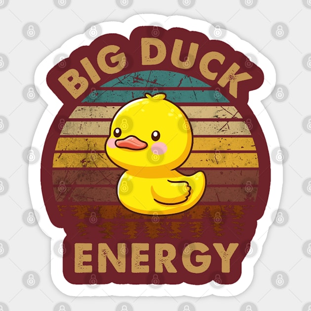 Big Duck Energy Cartoon Duck - Cartoon Duck - Sticker | TeePublic