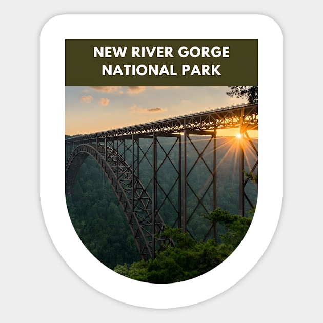 New River Gorge National Park - New River - Sticker | TeePublic