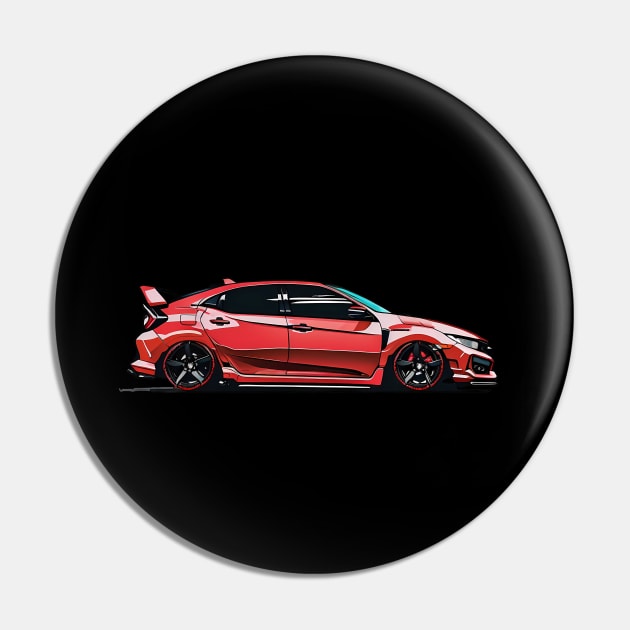 Honda Civic Type R Car T-Shirt - Car Lovers - Pin | TeePublic