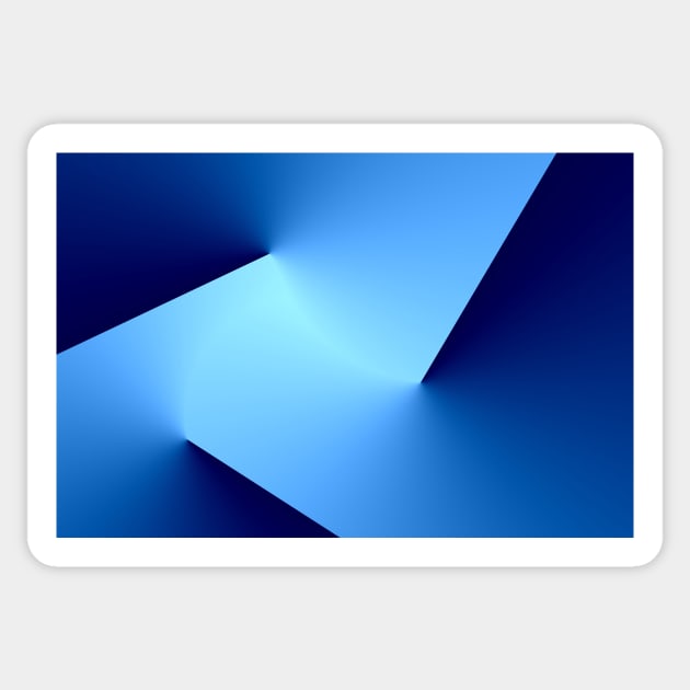 Three cuts in blue - Abstract - Sticker | TeePublic