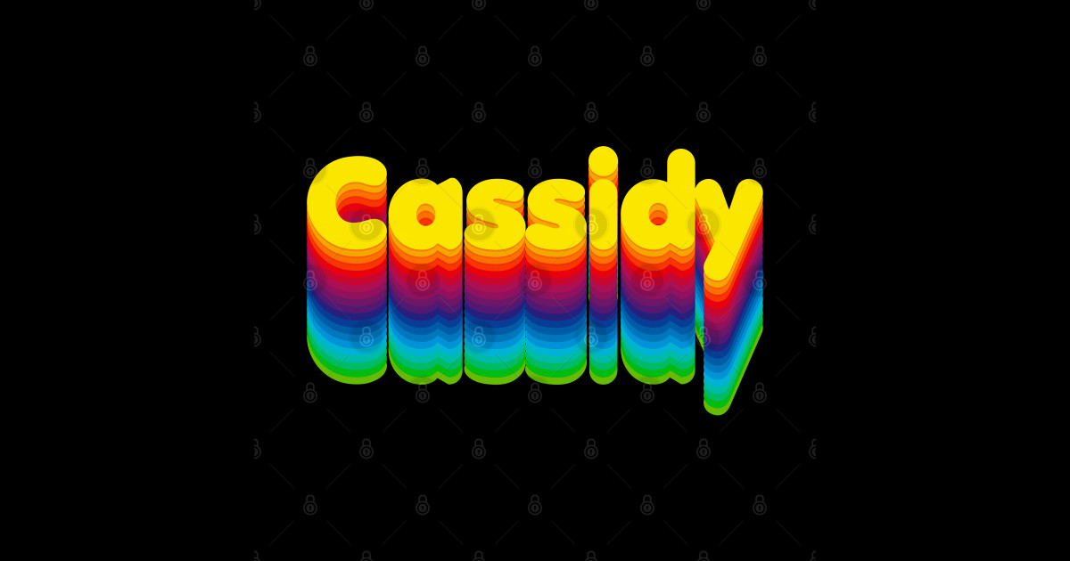 Rainbow Layers Cassidy Name Label Rainbow Layers Cassidy Name Label Sticker Teepublic