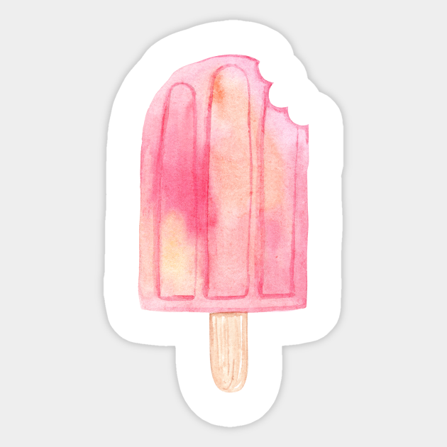 Pink ice cream summer dessert - Ice Cream - Sticker | TeePublic