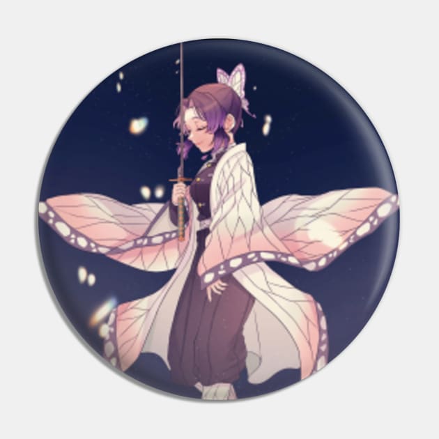 Kimetsu no Yaiba Shinobu - Kimetsu No Yaiba Demon Slayer - Pin | TeePublic