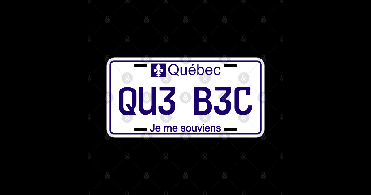 Quebec car license plate - Quebec - Posters and Art Prints | TeePublic