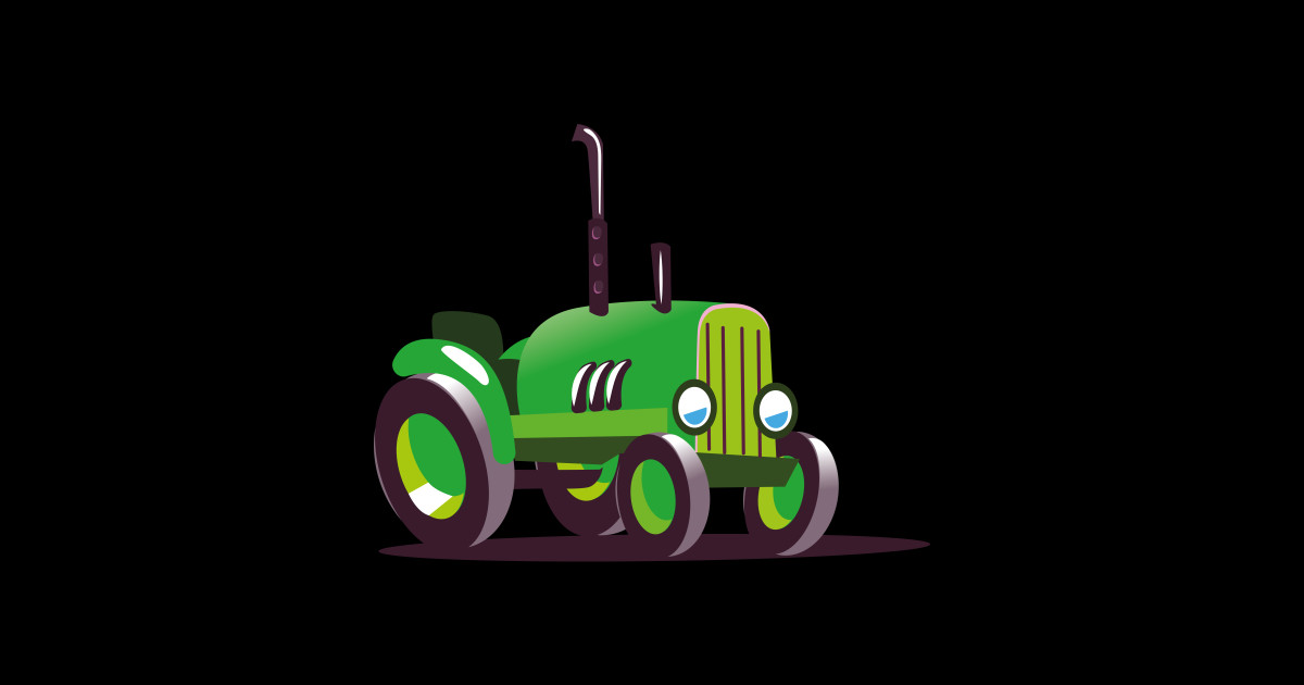 Cute Green Tractor - Cute Green Tractor - Sticker | TeePublic
