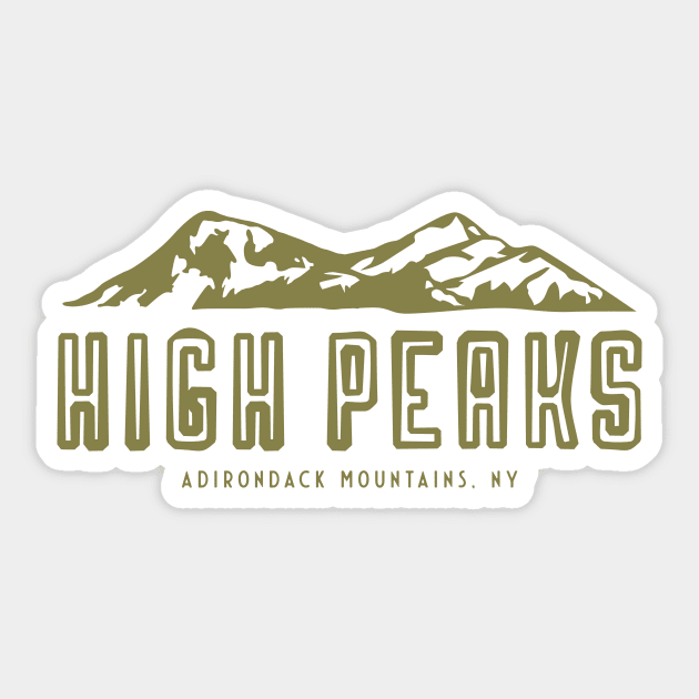 High Peaks Adirondack Mountains - Adirondack 46er - Sticker | TeePublic
