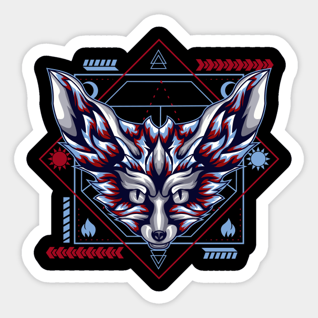 red fox cartoon - Red Fox Cartoon - Sticker | TeePublic
