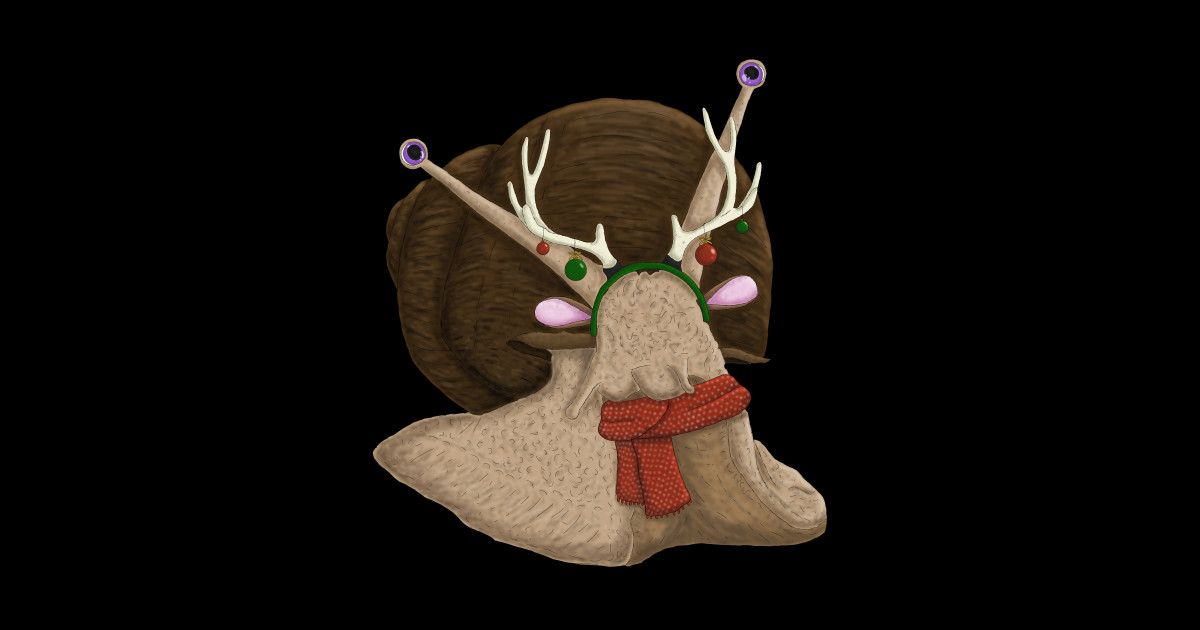 Roger the Snail reindeer - Snail - Sticker | TeePublic