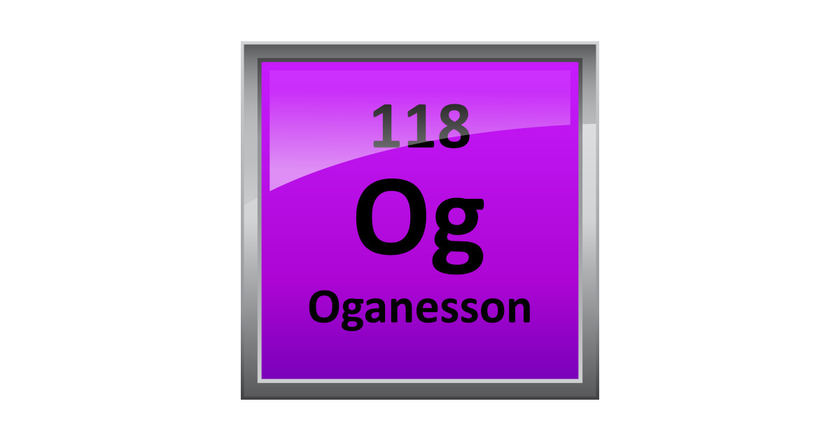 Oganesson - Element 118 Periodic Table Symbol - Element 118 - T-Shirt ...
