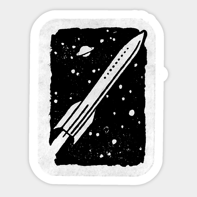 Retro Sci-Fi Library Spine Label - Sci Fi - Sticker | TeePublic