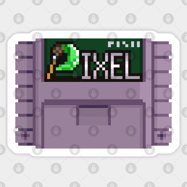 Pixel Art Cartridge - Retro - Sticker | TeePublic