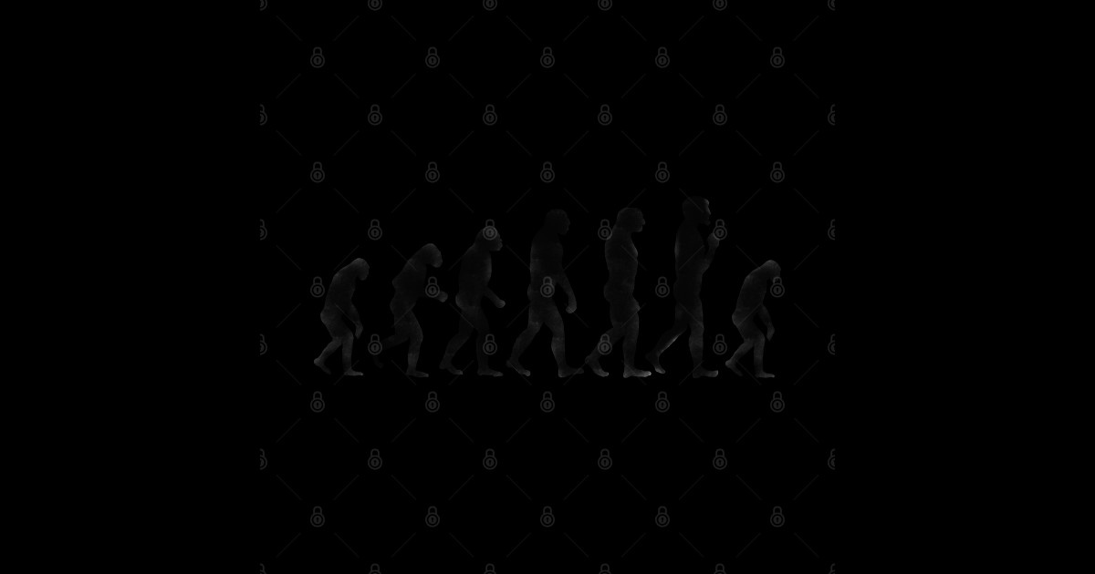 Funny Evolution Theory Humor - Funny Evolution Theory Humor - Sticker ...