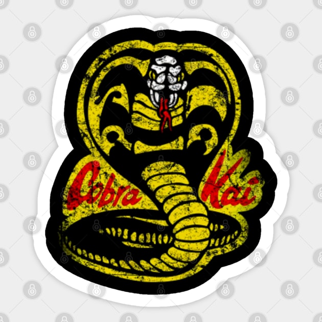 Cobra-Kai // Vintage Style - Cobra Kai - Sticker | TeePublic