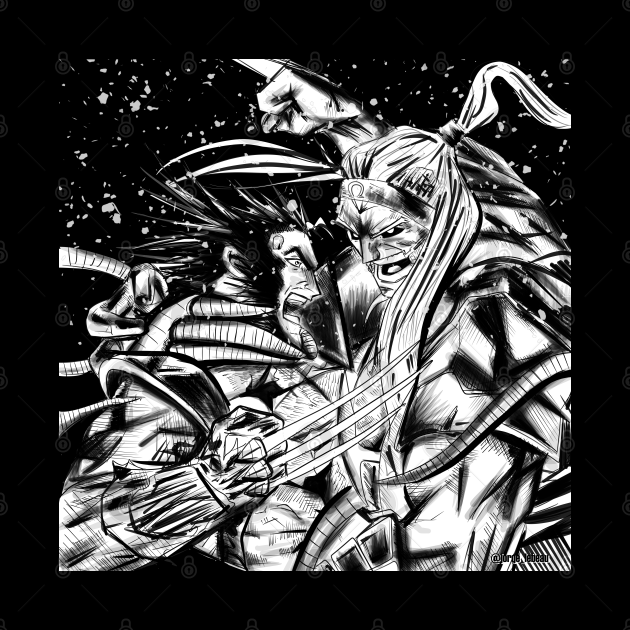 classic wolverine vs omega red - Wolverine - Pin | TeePublic