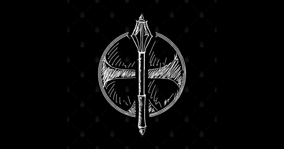 Mace with Shield - Mace - Sticker | TeePublic
