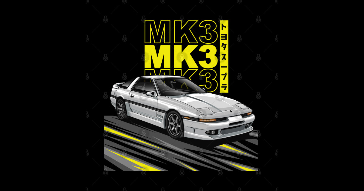 The Legend Supra MK-3 (White) - Toyota Supra Mk3 - Sticker | TeePublic